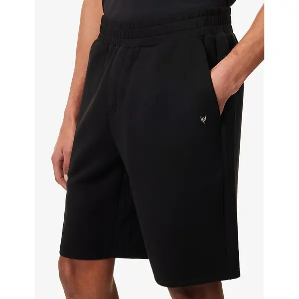 NOW YOU LIVE Lounge Logo-print Stretch-woven Shorts