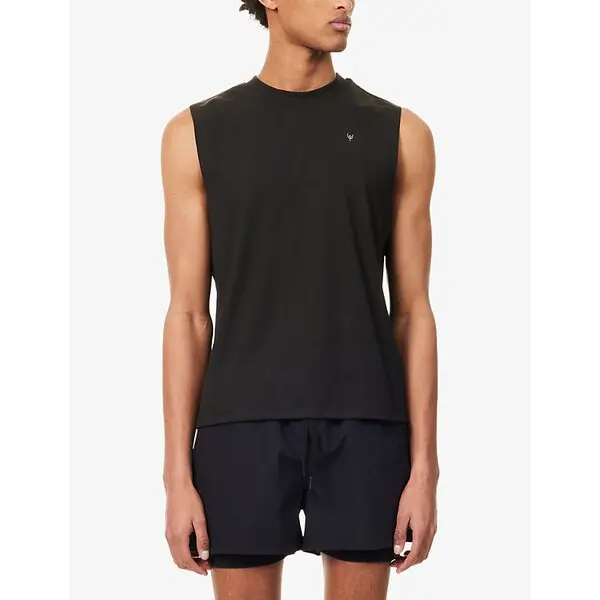 NOW YOU LIVE Gym Crewneck Stretch-woven Tank Top