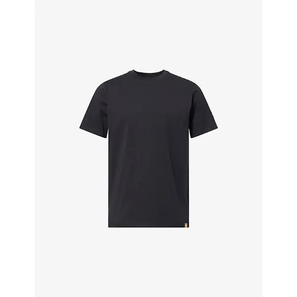 NOW YOU LIVE Arnesby Logo-embroidered Cotton T-shirt - Black