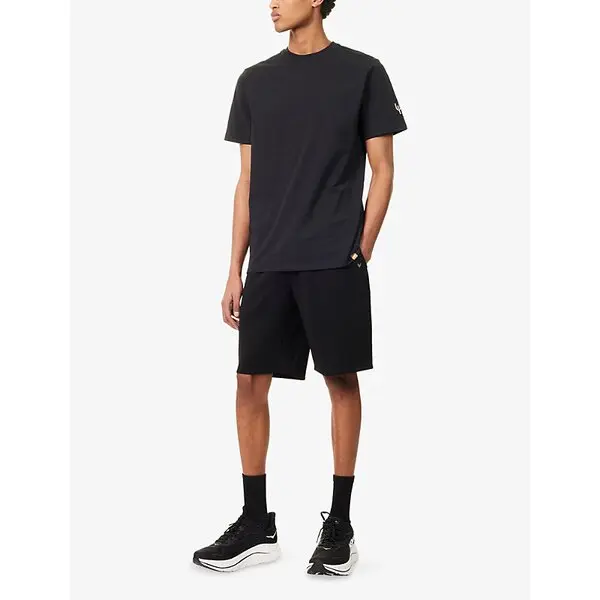 NOW YOU LIVE Arnesby Logo-embroidered Cotton T-shirt - Black