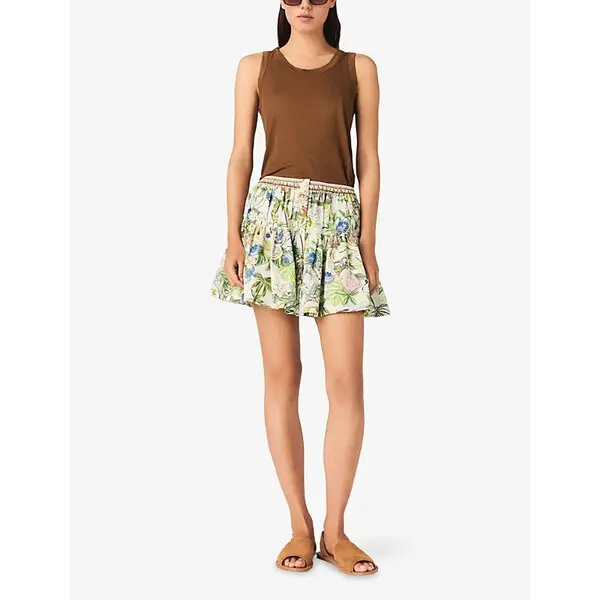 Maje Ribbed Lyocell Vest Top - Brown