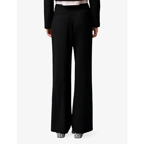 Claudie Pierlot High-rise Wide Leg Trousers - Black