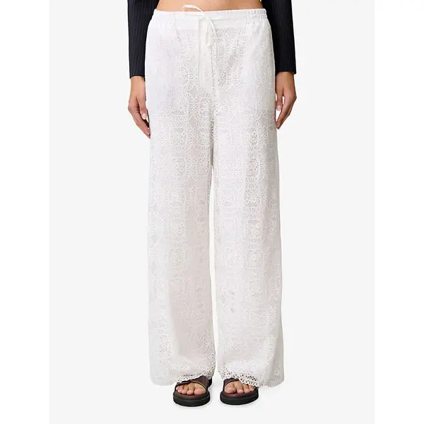 Claudie Pierlot Wide-leg Lace Trousers
