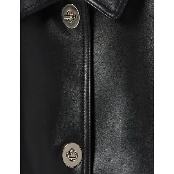 Claudie Pierlot Clasp-front Leather Jacket - Black