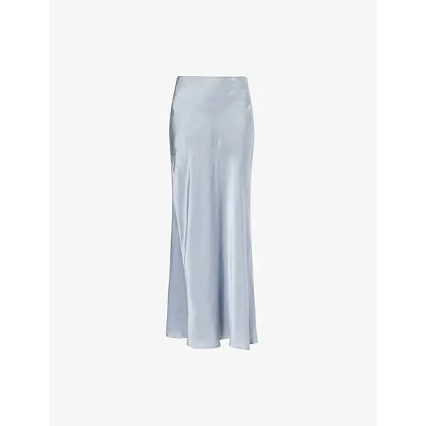 Dissh Colette Silk Maxi Skirt - Dusty Blue
