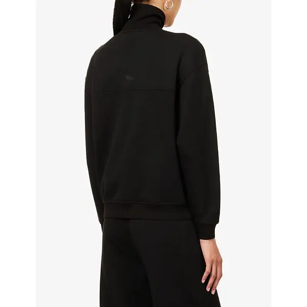 NOW YOU LIVE Rutland High-neck Stretch-woven Sweatshirt - Black