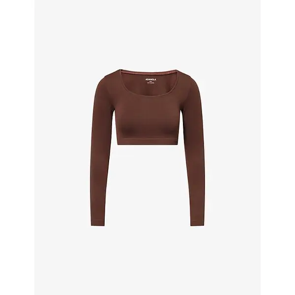 ADANOLA Classic Seamless Open-back Gym Top