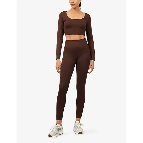 ADANOLA Classic Seamless Open-back Gym Top