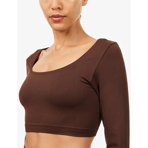 ADANOLA Classic Seamless Open-back Gym Top