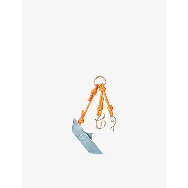 Claudie Pierlot Cp Leather And Cord Keyring - Sky
