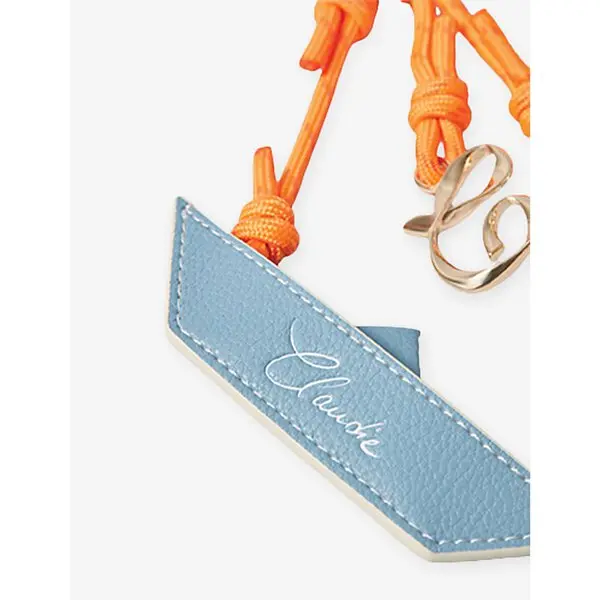 Claudie Pierlot Cp Leather And Cord Keyring - Sky