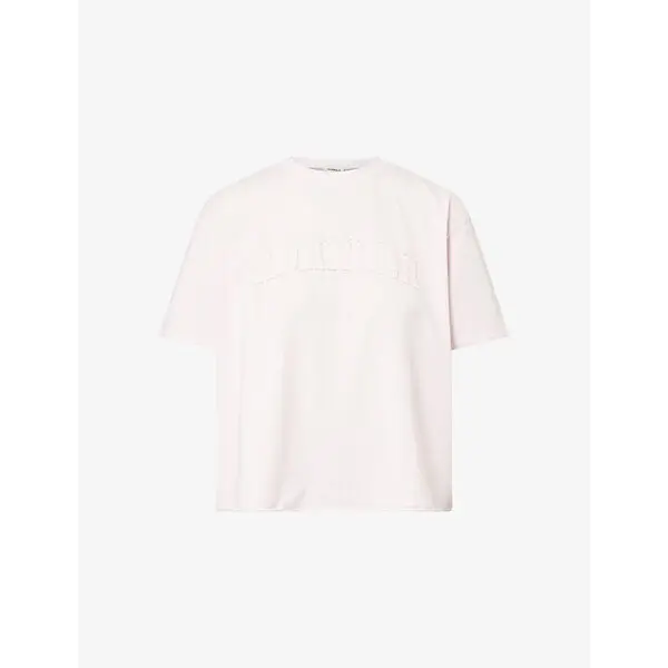 ADANOLA Varsity Raw-hem Cotton T-shirt