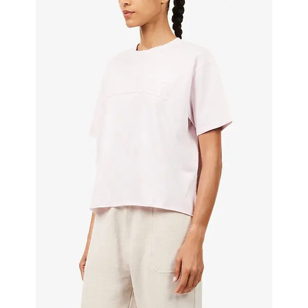 ADANOLA Varsity Raw-hem Cotton T-shirt