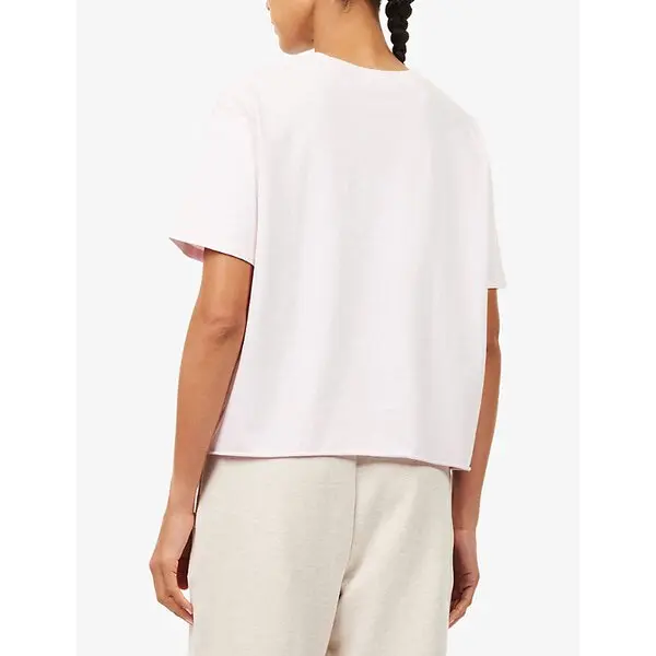 ADANOLA Varsity Raw-hem Cotton T-shirt