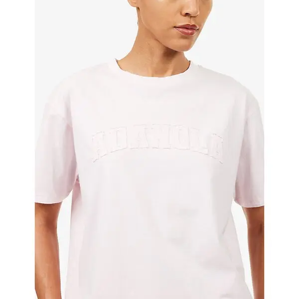 ADANOLA Varsity Raw-hem Cotton T-shirt