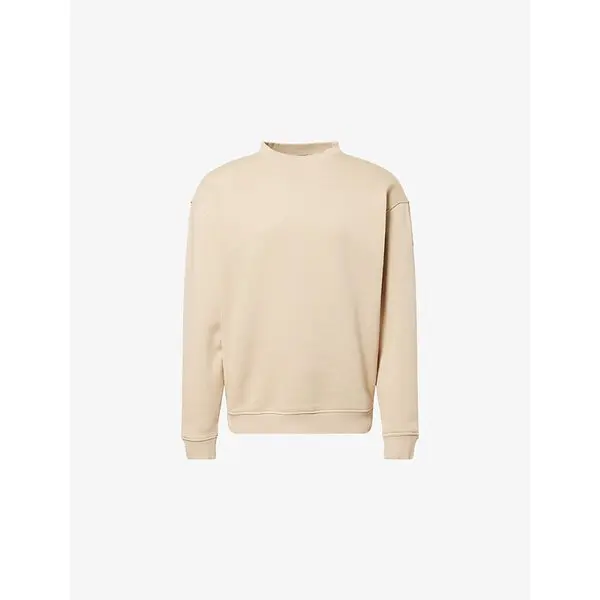 NOW YOU LIVE Logo-embroidered Cotton-blend Sweatshirt - Barley