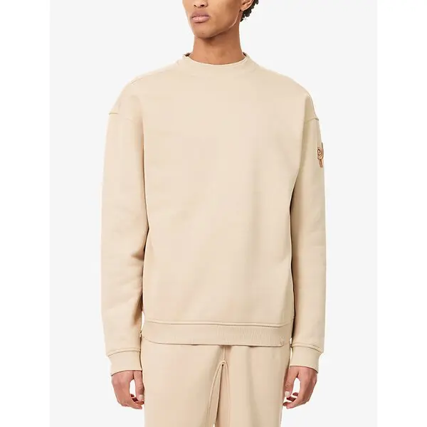 NOW YOU LIVE Logo-embroidered Cotton-blend Sweatshirt