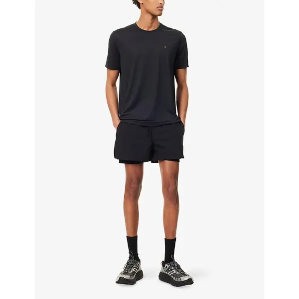 NOW YOU LIVE Shearsby Crewneck Stretch-woven T-shirt