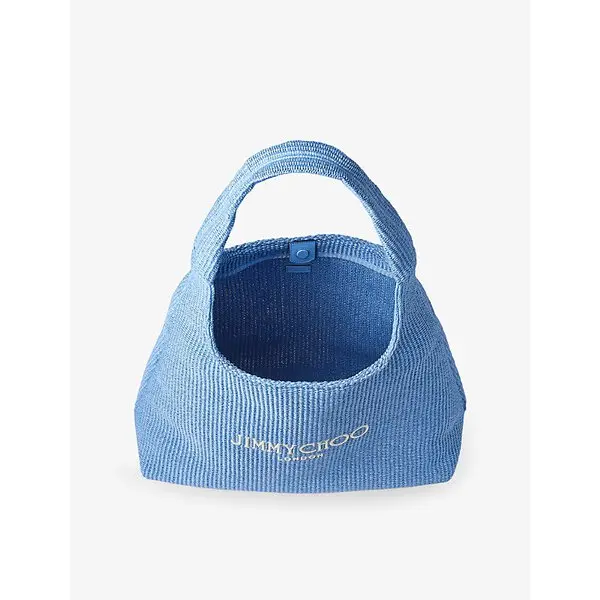 JIMMY CHOO Diamond Hobo Raffia Bag
