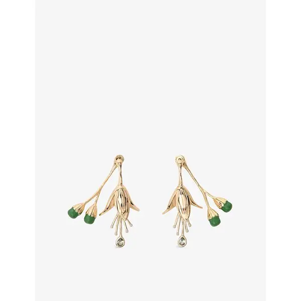 Maje Tulip-toned Brass Earrings - Gold