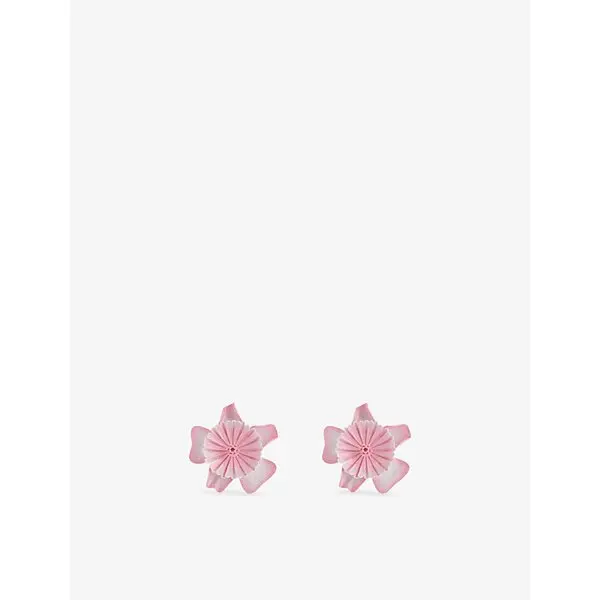 Chloé Bloom Clip-on Earrings - Fuchsia Pink