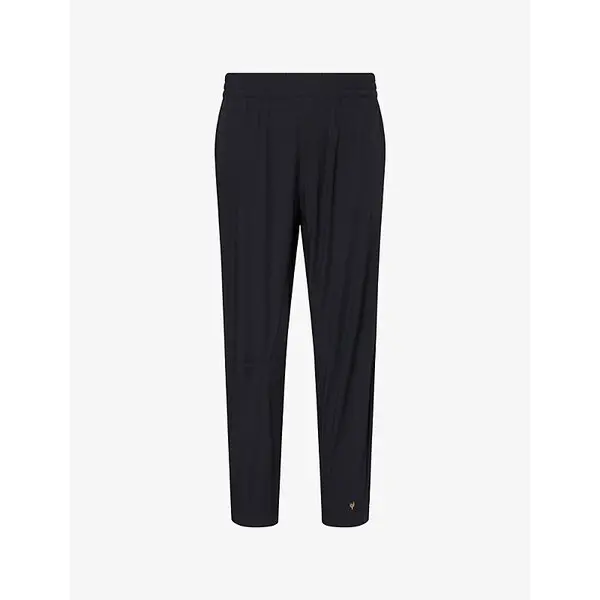 NOW YOU LIVE Saxby Slim Tapered-leg Shell Trousers - Black