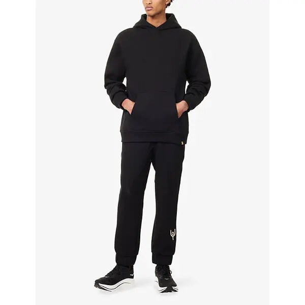 NOW YOU LIVE Logo-embroidered Cotton-blend Hoody