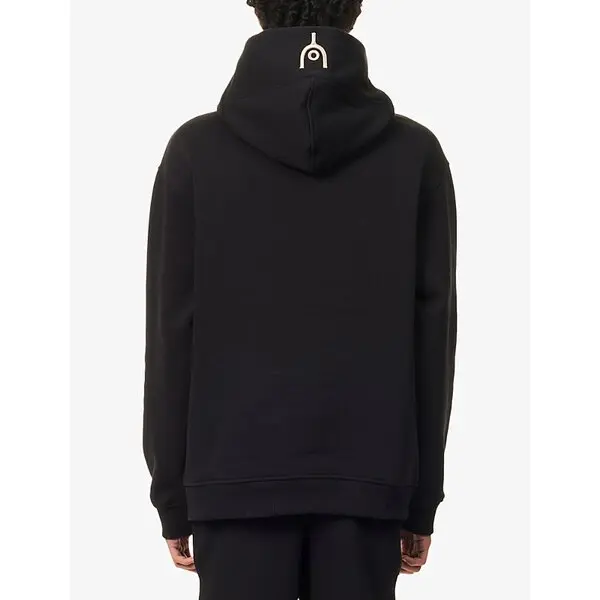 NOW YOU LIVE Logo-embroidered Cotton-blend Hoody