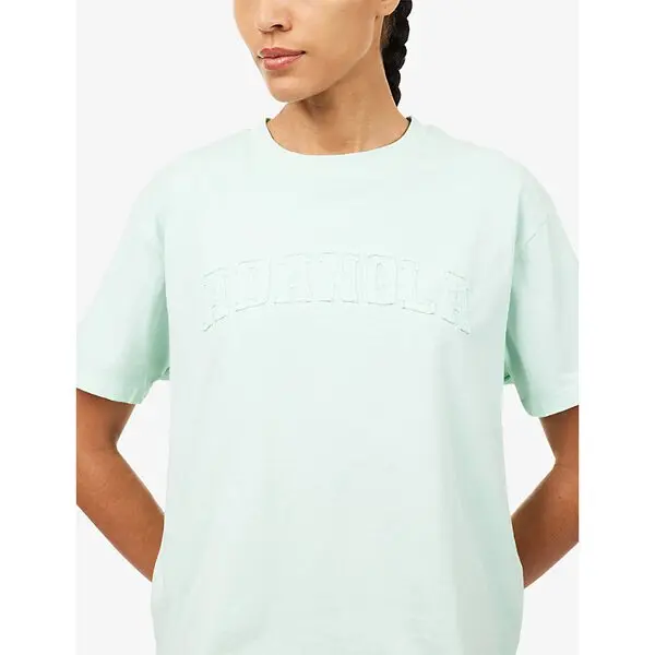 ADANOLA Varsity Raw-hem Cotton T-shirt