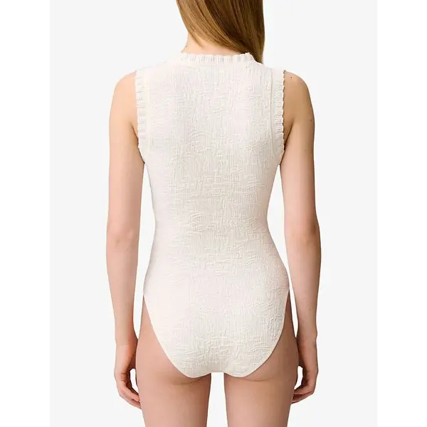 Claudie Pierlot V-neck Jacquard Knitted Bodysuit