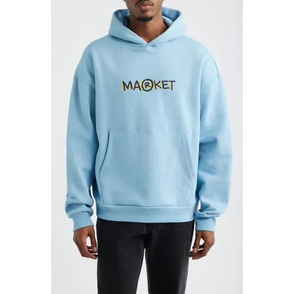 MARKET Smiley Doodle Graphic Cotton Hoodie