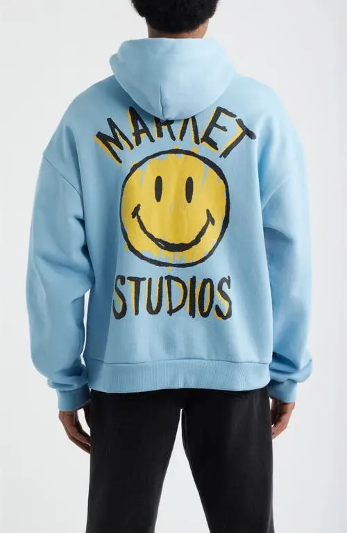 MARKET Smiley Doodle Graphic Cotton Hoodie