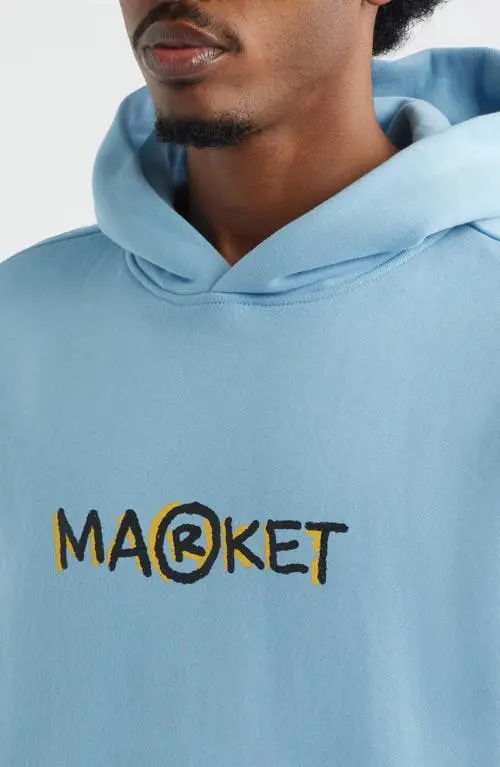 MARKET Smiley Doodle Graphic Cotton Hoodie