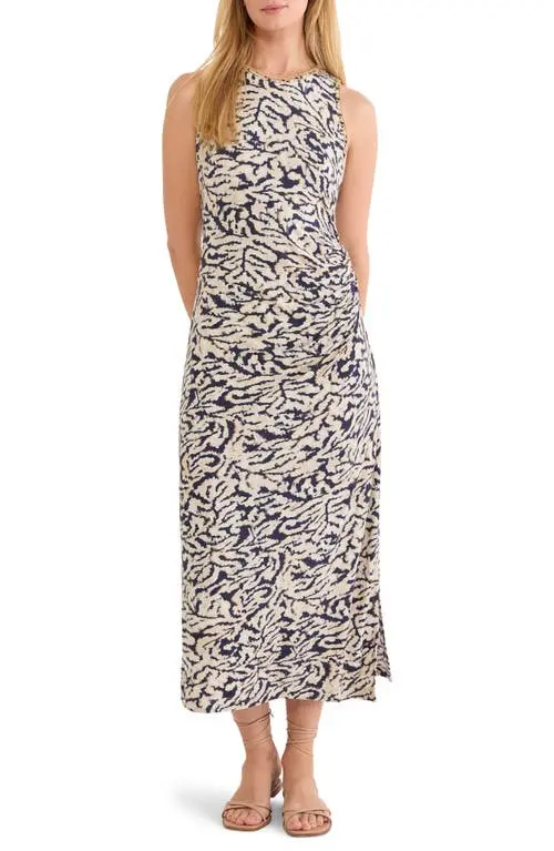 NIC+ZOE Contrast Swirl Sleeveless Midi Dress