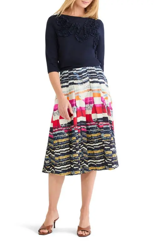 NIC+ZOE Rising Sun Midi Skirt