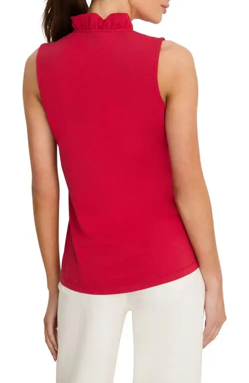 NIC+ZOE Ruffle Around Tank - True Red