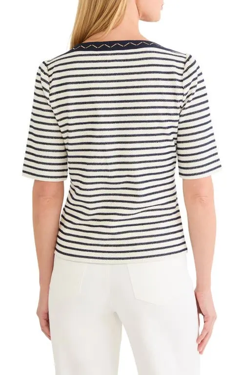 NIC+ZOE Embroidered Knit Top