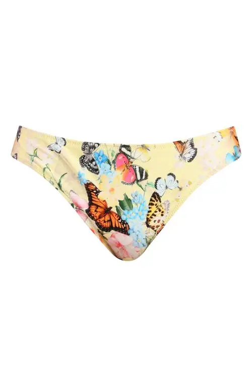 L'Agence Nicole Garden Bikini Bottom - Yellow Multi
