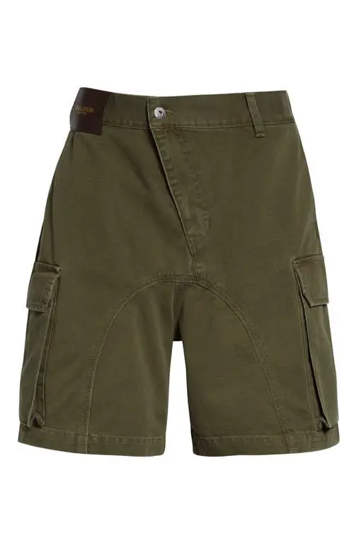 JW Anderson Twisted Cotton Cargo Shorts - Khaki