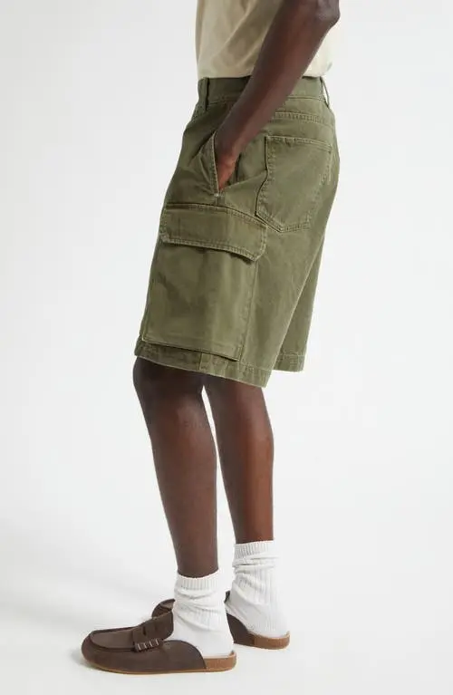 JW Anderson Twisted Cotton Cargo Shorts - Khaki