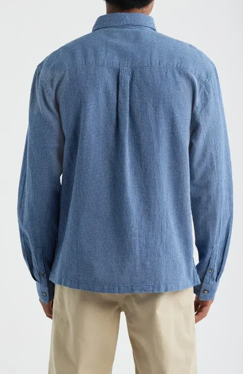 Topman Check Relaxed Fit Cotton Flannel Button-up Shirt