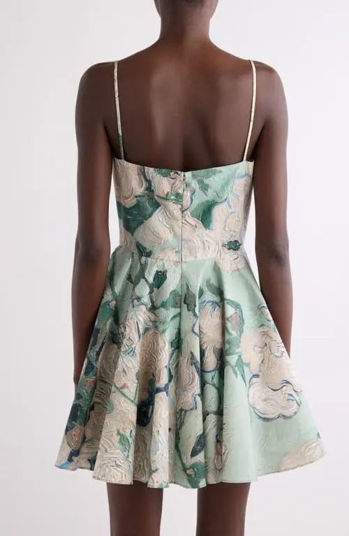 Givenchy Rose Jacquard Mini Dress - Mint Green