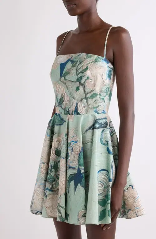 Givenchy Rose Jacquard Mini Dress - Mint Green