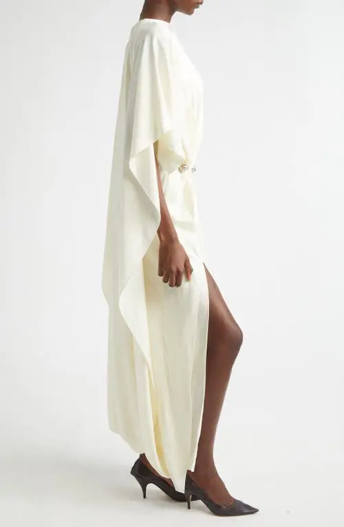 Brandon Maxwell Lucia Draped Crêpe Cape Evening Dress - Ivory