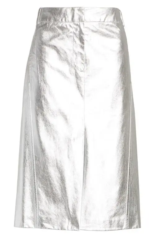 Tibi Tech Faux Leather Skirt