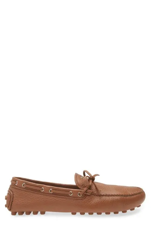Prada Grid Driving Loafer - Cognac