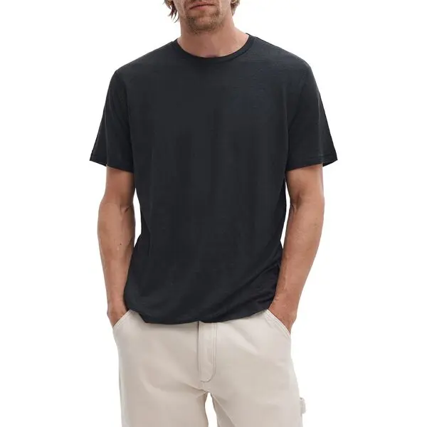 Rag & Bone Classic Linen T-shirt - Black
