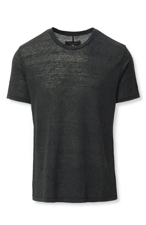 Rag & Bone Classic Linen T-shirt - Black