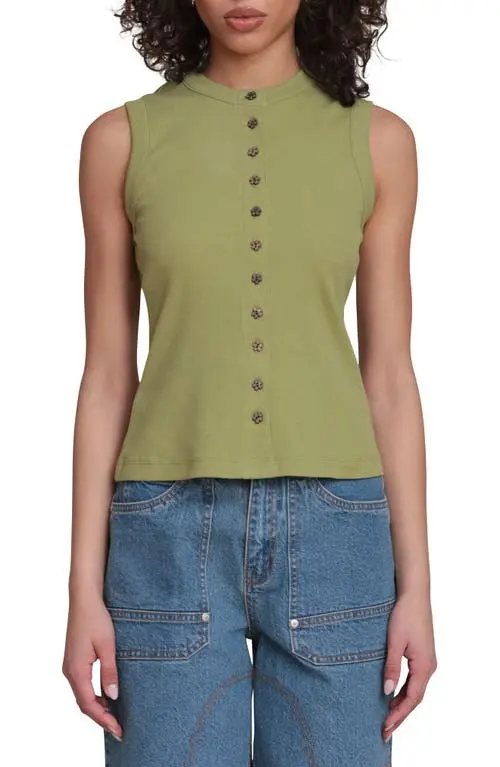 Avec Les Filles Sleeveless Rib Tank