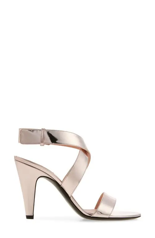 Alaïa Mirror Finish Cone Heel Sandals - Blush/argent